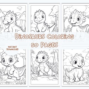 Dinosaurs Coloring Pages Summer Coloring Pages Summer - Etsy