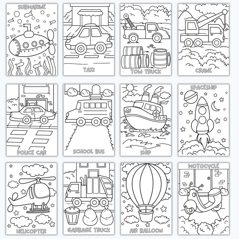 Summer Coloring Pages Vehicles Coloring Sheets Summer Activities for ...