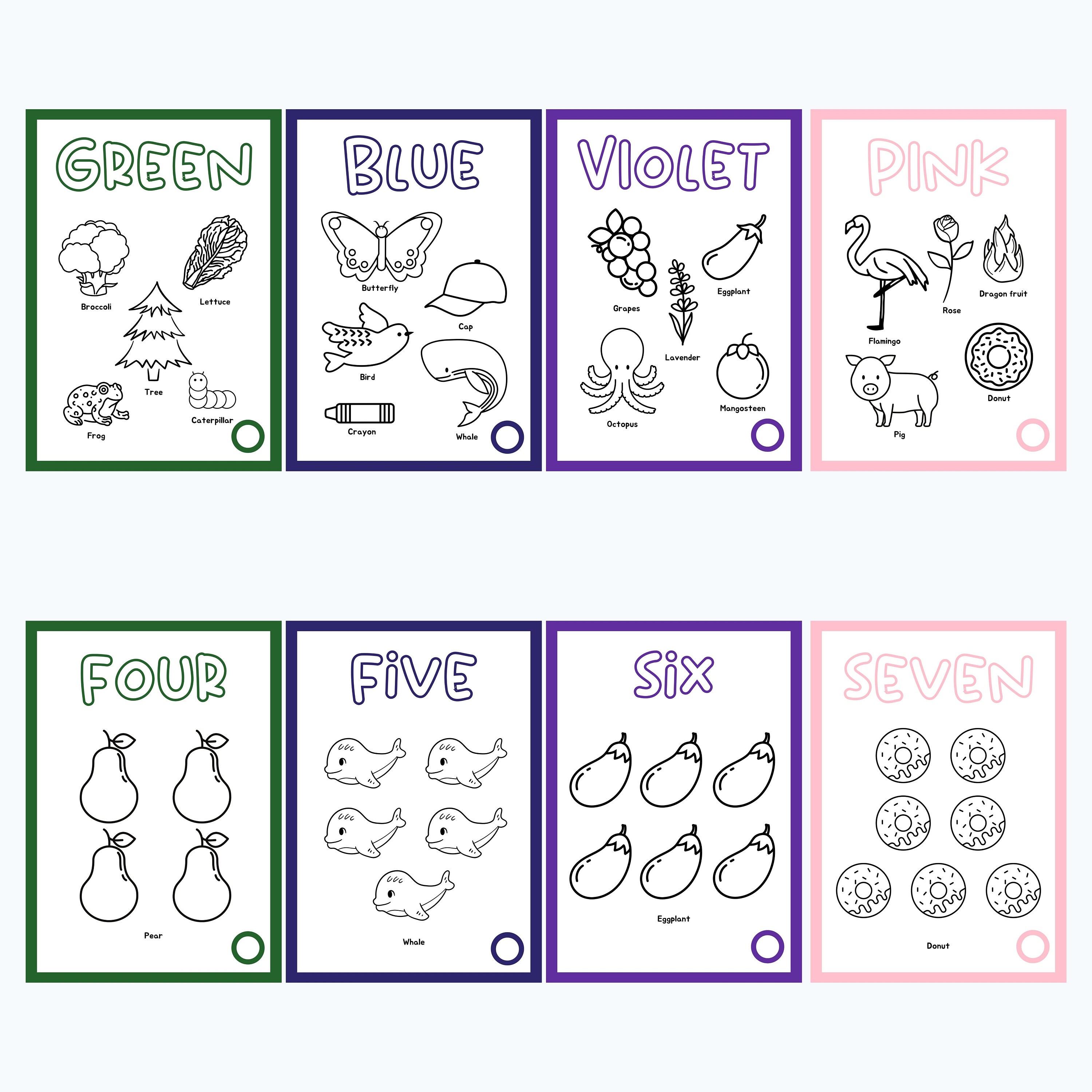 Number Counting Coloring Pages Summer Activities for Kids Printable ...