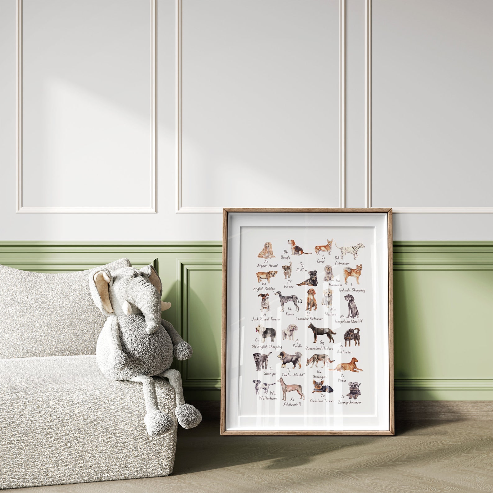 Dog Breed Alphabet Poster Dog Alphabet Poster ABC Animal Poster Dog ...