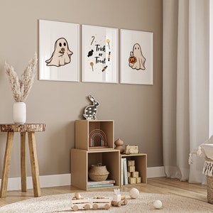 Halloween Bundle Set Cute Ghost Print Halloween Nursery Decor Halloween ...