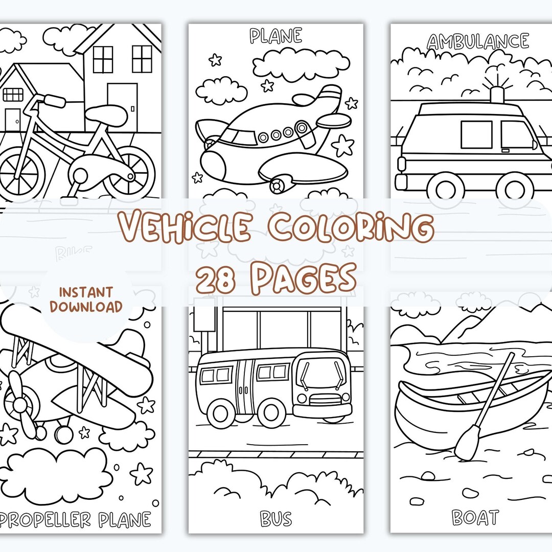 Summer Coloring Pages Vehicles Coloring Sheets Summer Activities for ...