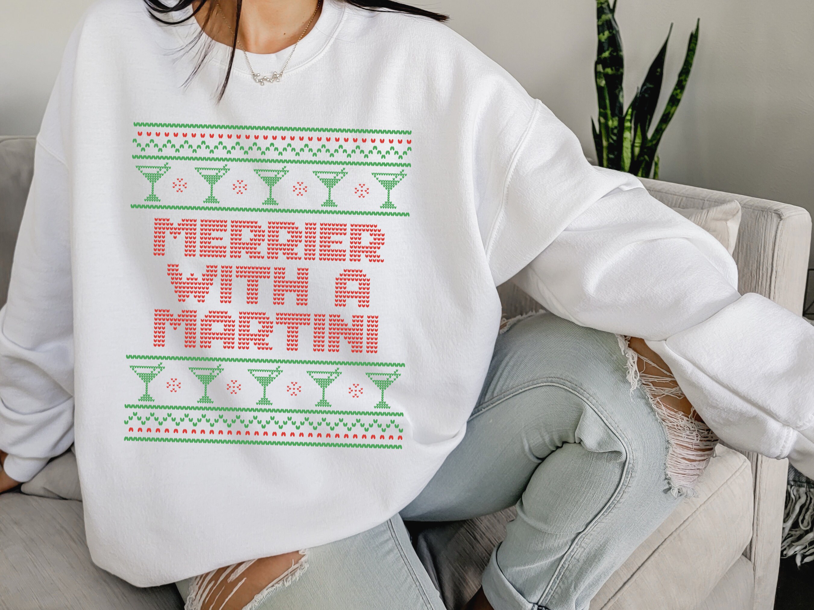 Merrier With a Martini Martini Lover Christmas Gift Martini - Etsy
