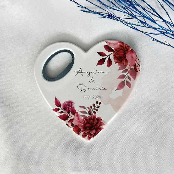 50 Pcs. Personalized Heart shaped Bottle Opener Wedding Gift Wedding Favors for Guests Wedding Favors for Guests in Bulk Wedding Gift Etsy UK