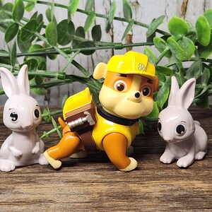 PAW PATROL COLLECTIBLE Rumble Figure or Two Rescue Bunnies Paw Patrol ...