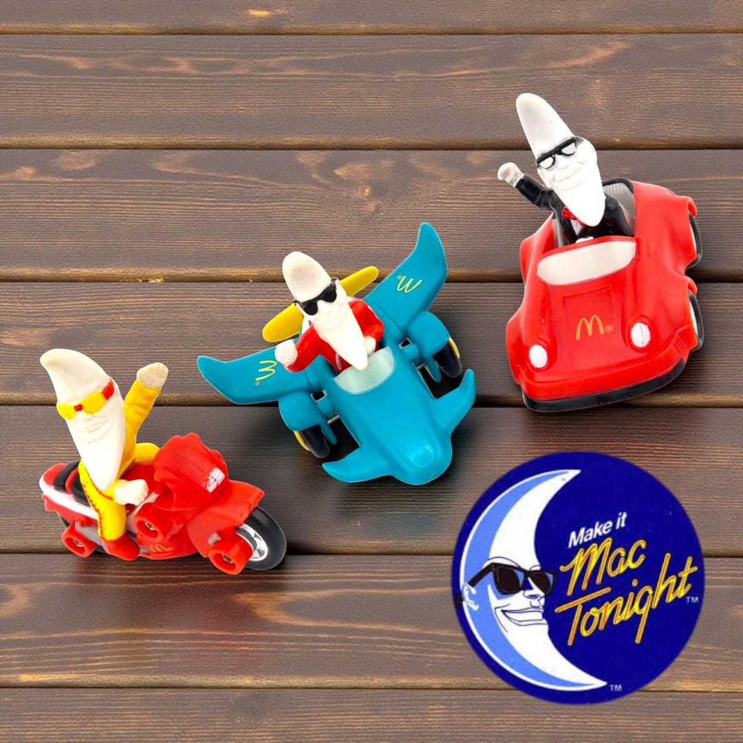 Mac Tonight Moon Man Happy Meal Set – 1988 Vintage – Collectible Gift ...
