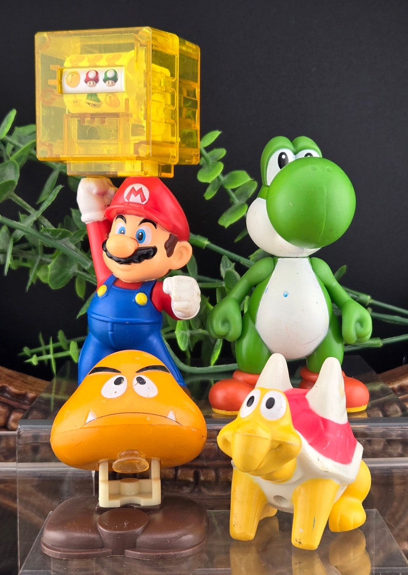 NINTENDO Collectible Vintage Figure, Koopa Turtle, Goomba Mushroom 1989 ...