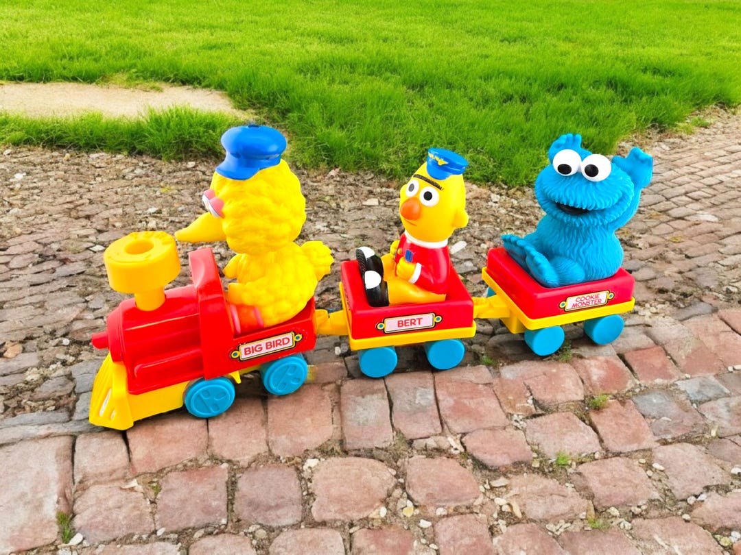 80s Sesame Street Muppets Wind up Train Toys (it Works). Vintage ...