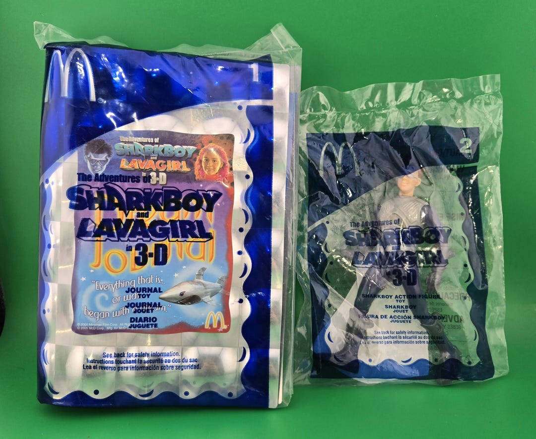 SHARKBOY and LAVAGIRL in 3D, Brand New (2005 Unopened) Mcdonalds Happy ...