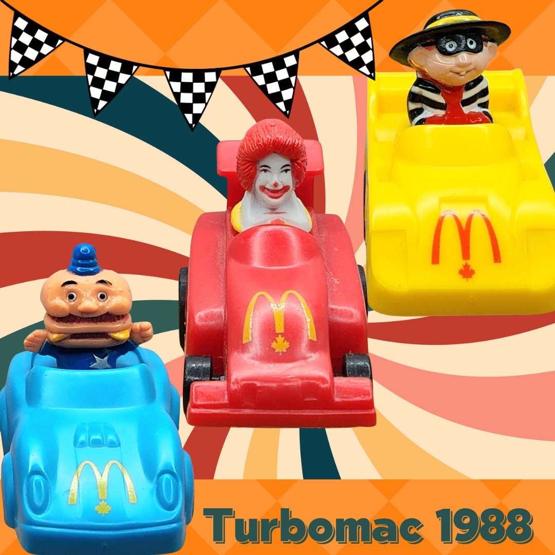 MCDONALDS TURBOMACS VINTAGE Collectible Car and Figure. 1988, Big Mac ...