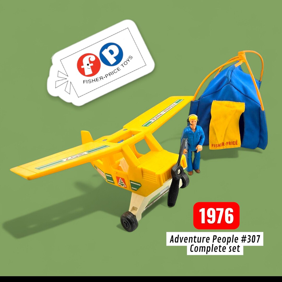 Fisher-price Adventure People Bush Plane 1976 #307 Complete Playset ...