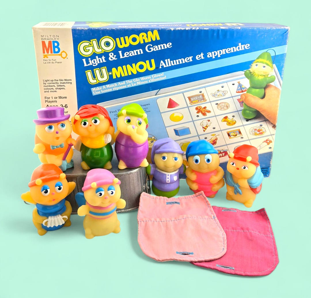 1980s Glo Worm / Lu-Minou Nostalgia Gift Box – Lot of 8 Glo Friends ...