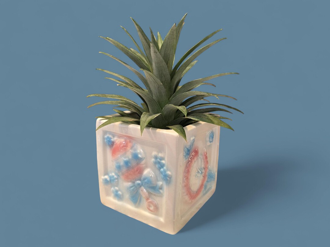 Inarco Japan 1950s Baby Planter – Vintage Ceramic Nursery Cube With ...