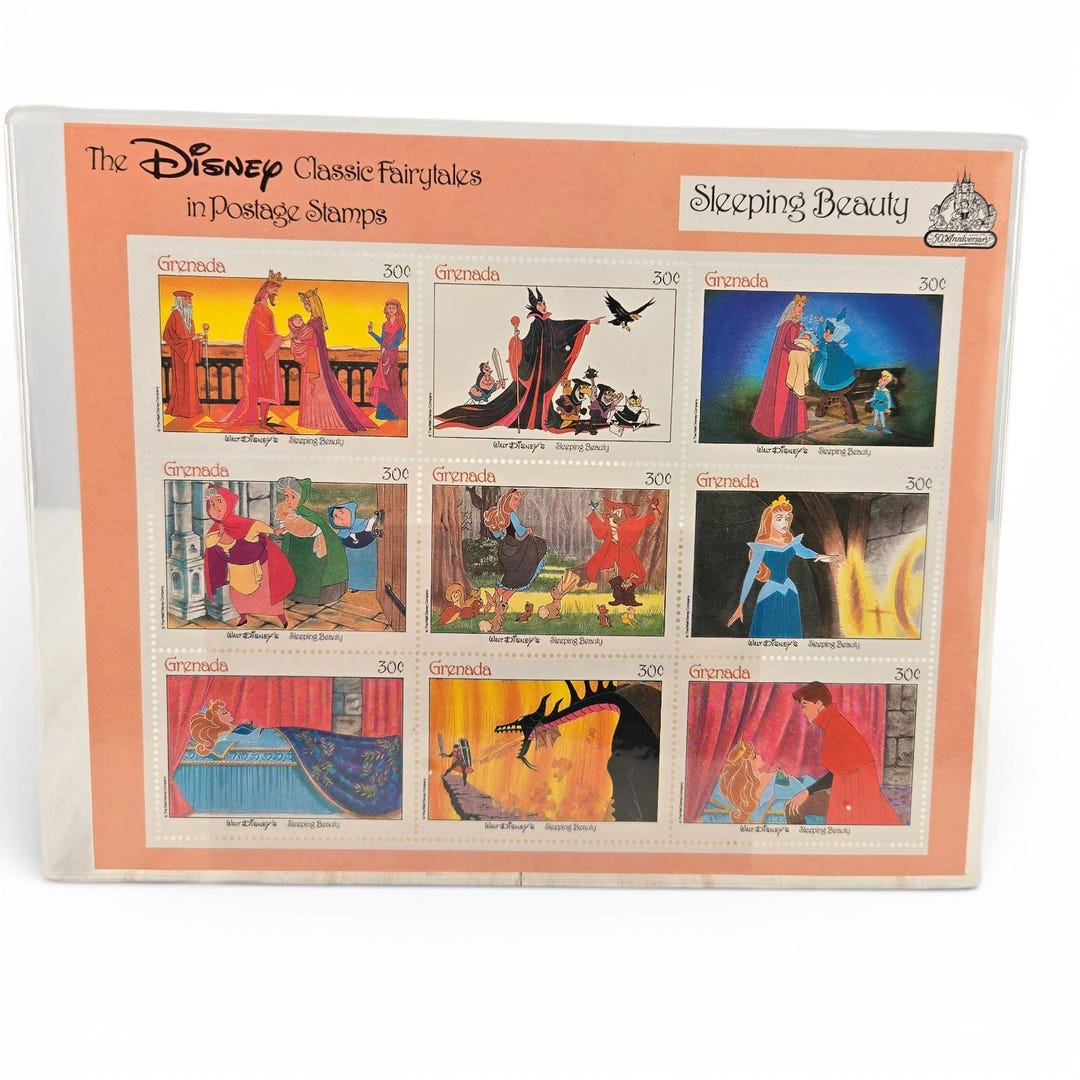 Sleeping Beauty Disney Stamp Sheet – Commemorative Postage Collectible ...