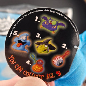 1999 SILLY SLAMMERS Burger King #5 Limited Edition Blue Silly Ghost ...