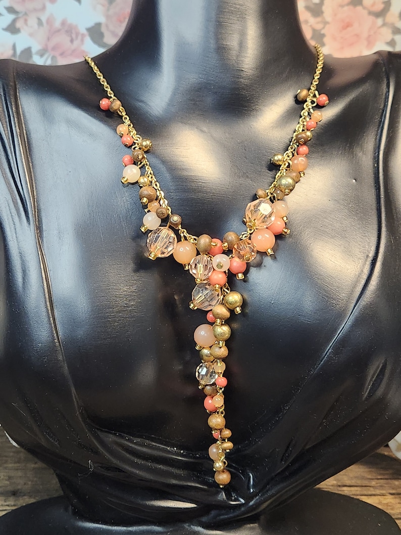 VINTAGE AVON y Necklace and Earring Signed SH Jewelry Set in Shades of ...