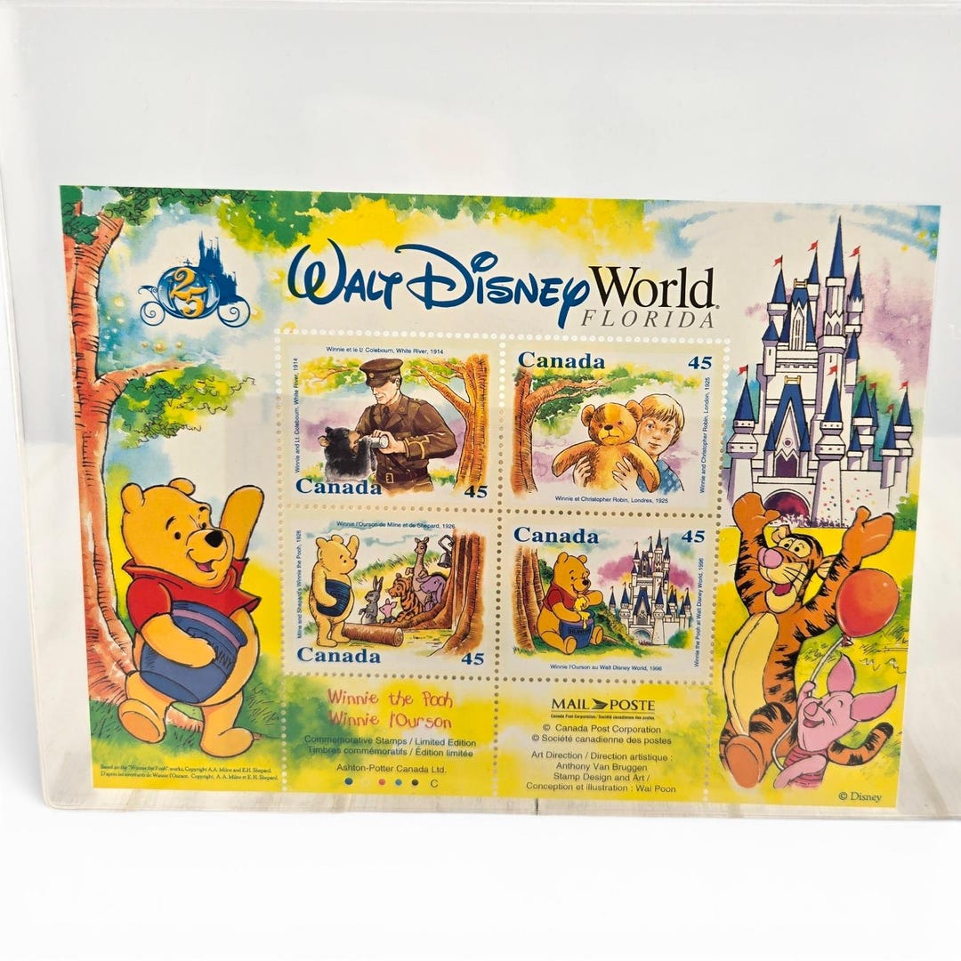 Winnie the Pooh Disney Stamp Sheet – Canada Post Walt Disney World ...