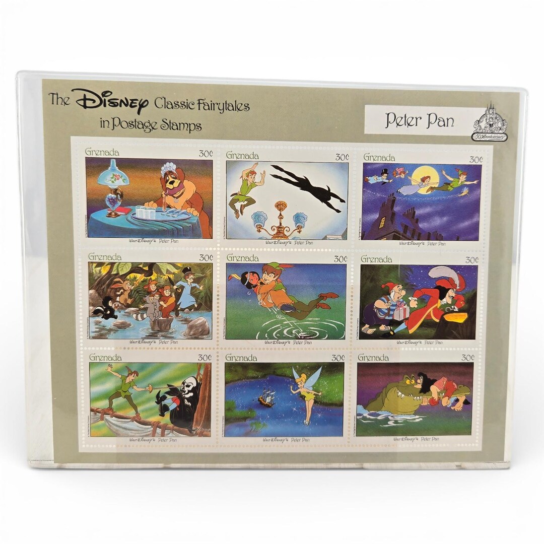 Peter Pan Disney Stamp Sheet – Commemorative Postage Collectible Gift ...