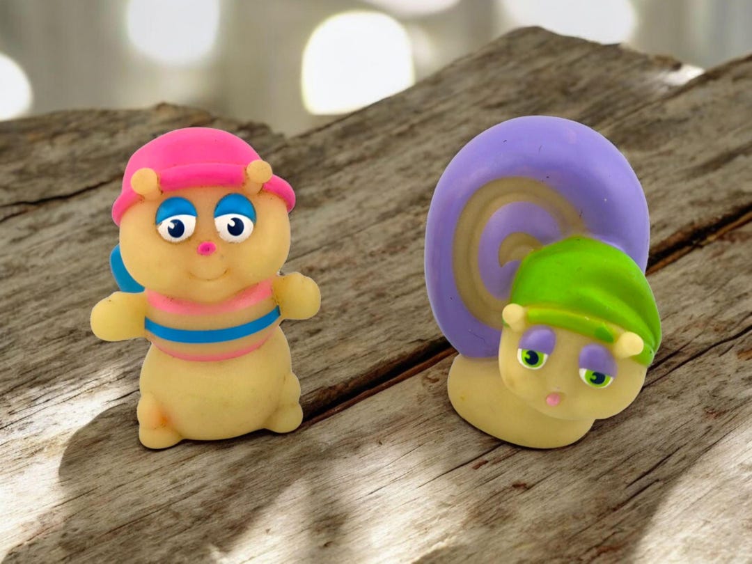 Glo Worm Friends Lot of 2 – Vintage 1986 Playskool Hasbro Glow in the ...