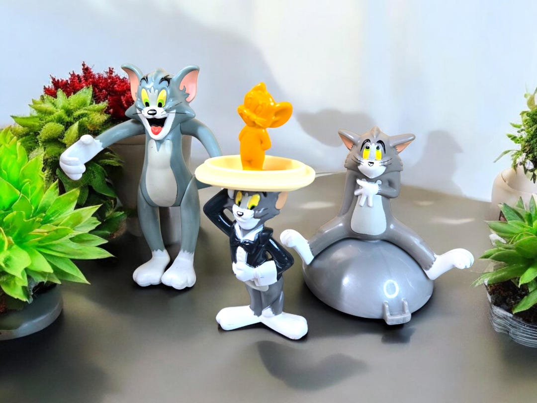 Tom and Jerry Mcdonald's Happy Meal Toys – Set of 3 – Tom Cat Figures ...