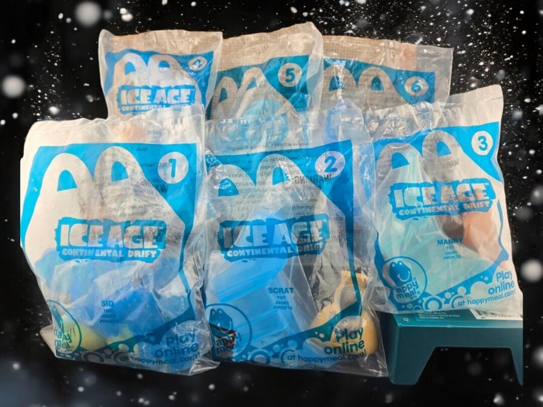 ICE AGE Complete Set (6) Continental Drift Happy Meal Mcdonalds ...