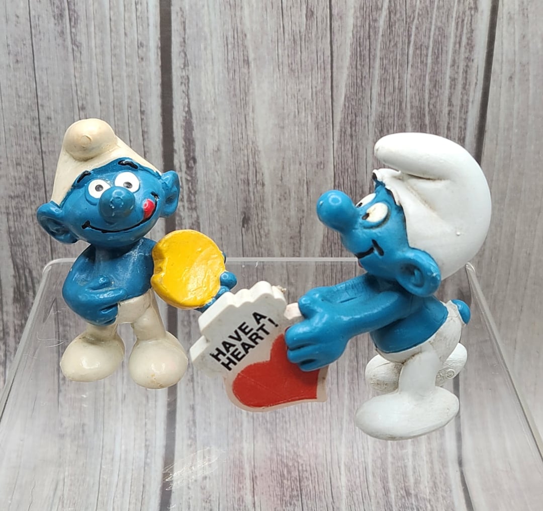 RARE Vintage Smurf Peyo Schleich Bully, With Biscuit 20080, Valentin ...