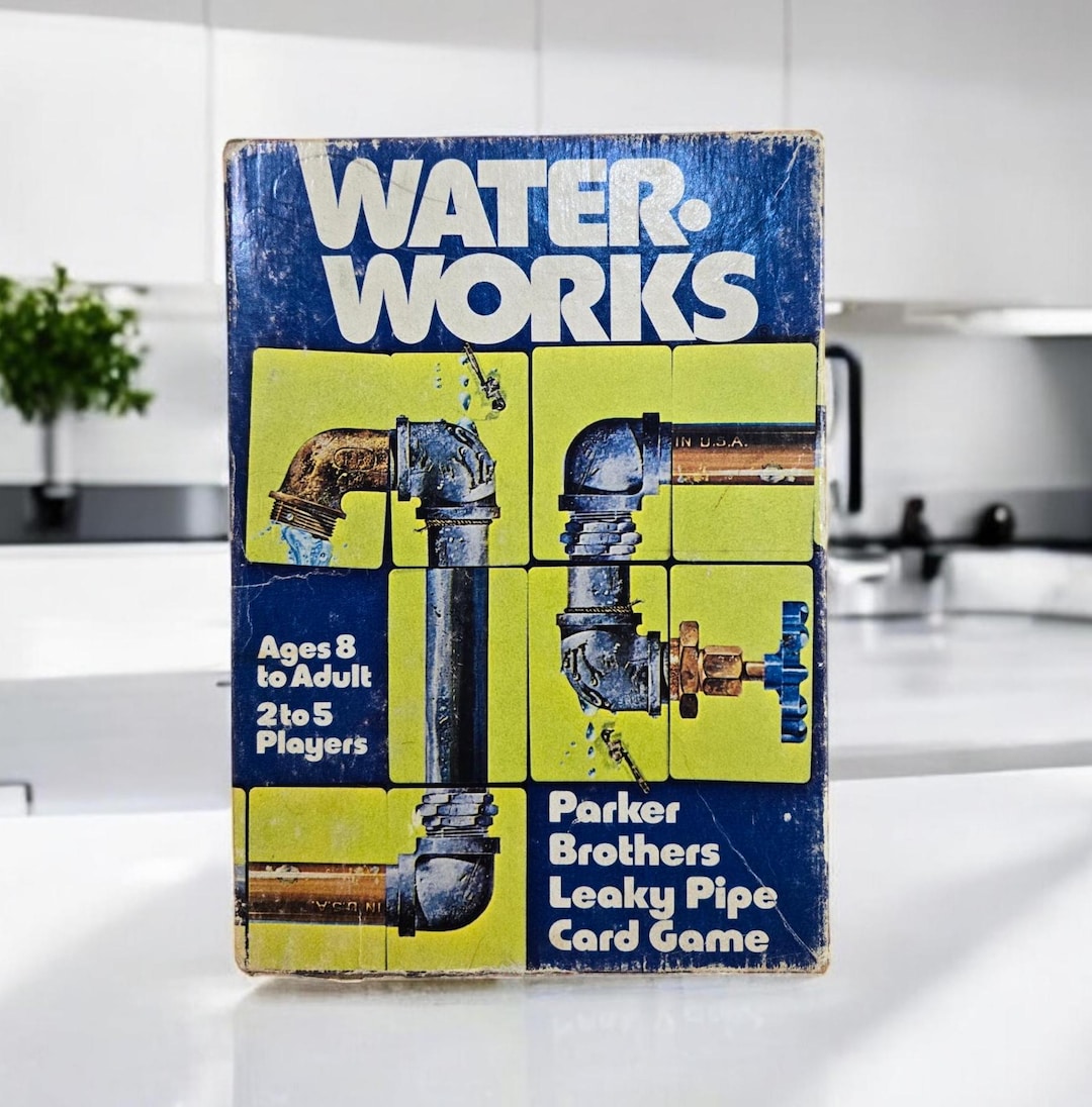 1976 Parker Brothers Water Works Card Game – Leaky Pipe Strategy Game ...