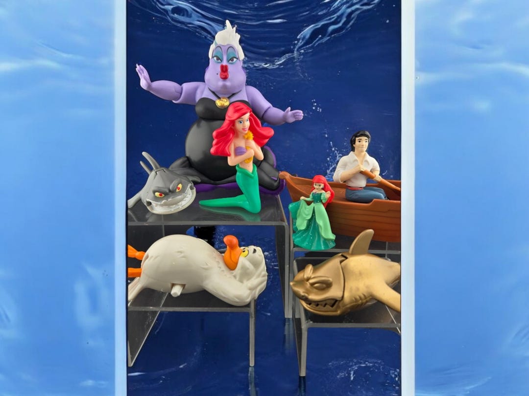 ARIEL LITTLE MERMAID Vintage 90s Disney Toy. Ariel, Eric, Scuttle, Glut ...