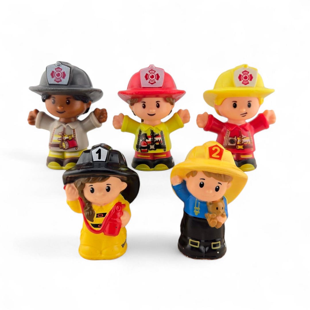 Little People Firefighter Figures–fisher-price Rescue Squad– Set of 5 ...