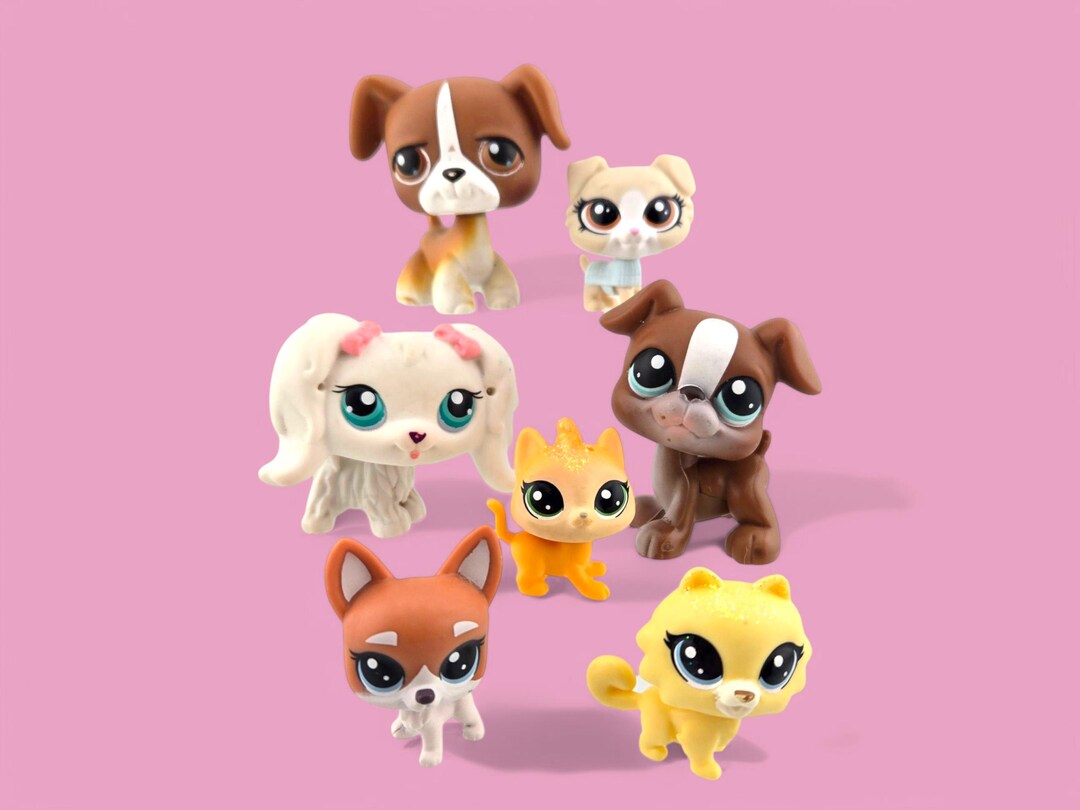 Littlest Pet Shop – Set of 7 Collectible Animal Figures – Vintage LPS ...