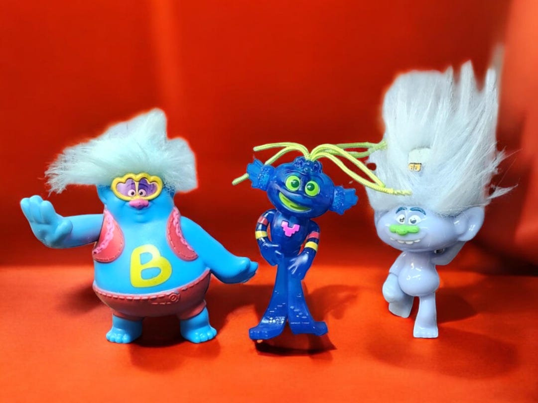 TROLLS Collectible Action Figure, Diamond Guy, Biggie or King Trollex ...