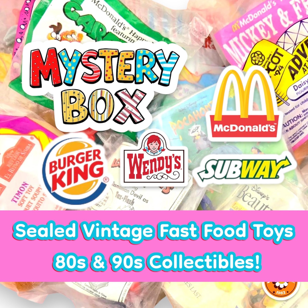 Vintage 80s 90s Fast Food Toys Mystery Box – Mcdonald’s Burger King ...