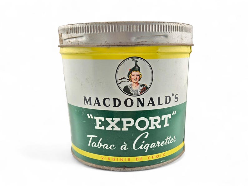 Vintage Tobacco Tin Canada Bilingual Cigarette & Pipe Tin – Matinee ...