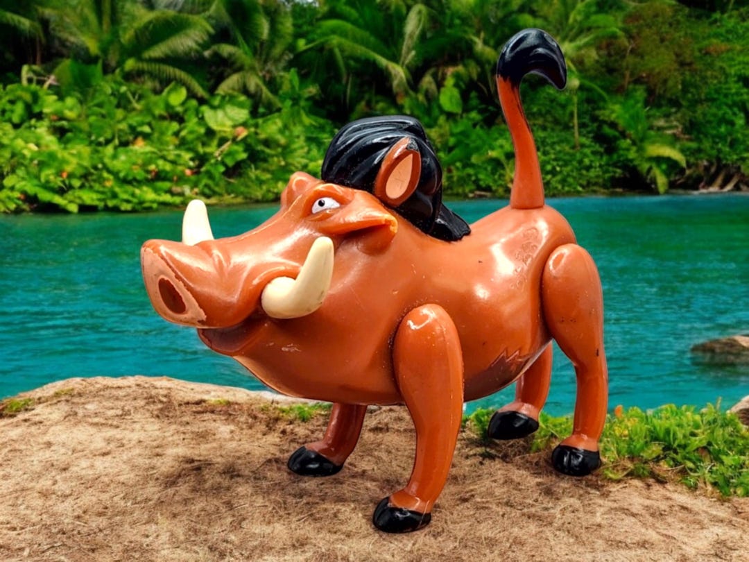 THE LION KING Vintage, 90s Disney Figurine Pumba Disney Movies 90s ...