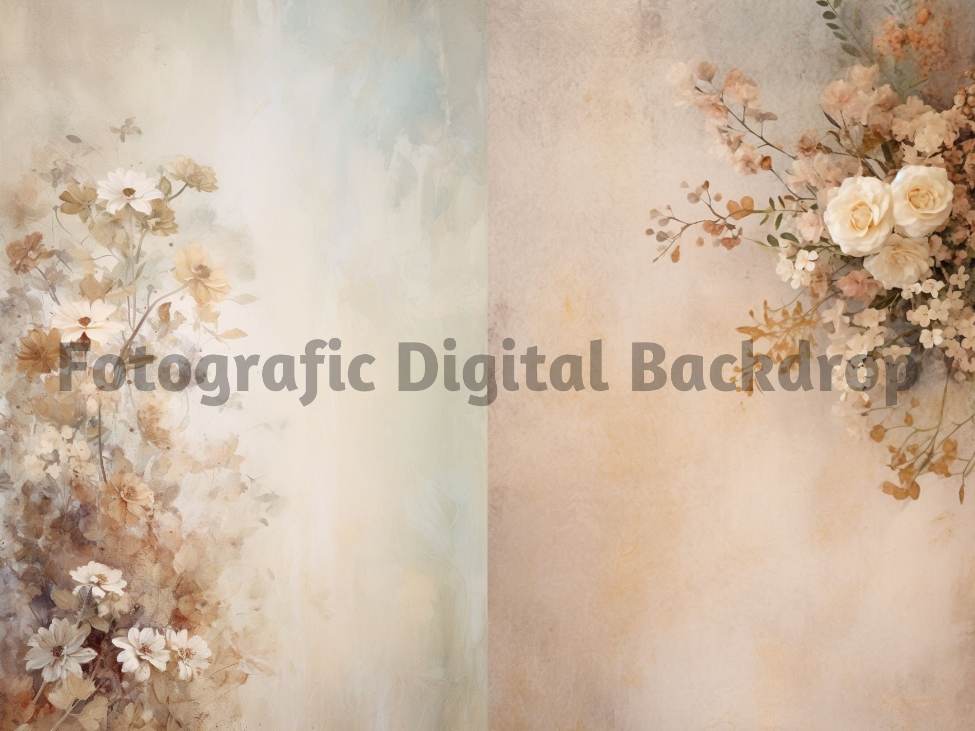 10 Beige Floral Texture Backdrop Newborn Baby Backdrop Overlay Fine Art ...