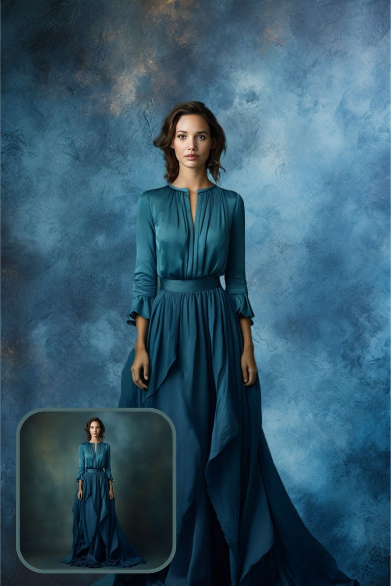 20 Blue Old Master Digital Backdrop Photoday Graduation - Etsy