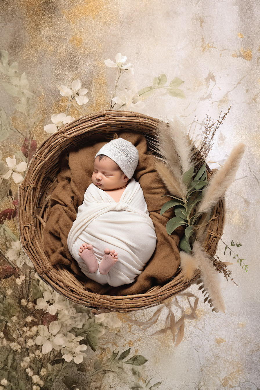 10 Beige Floral Texture Backdrop Newborn Baby Backdrop Overlay Fine Art ...