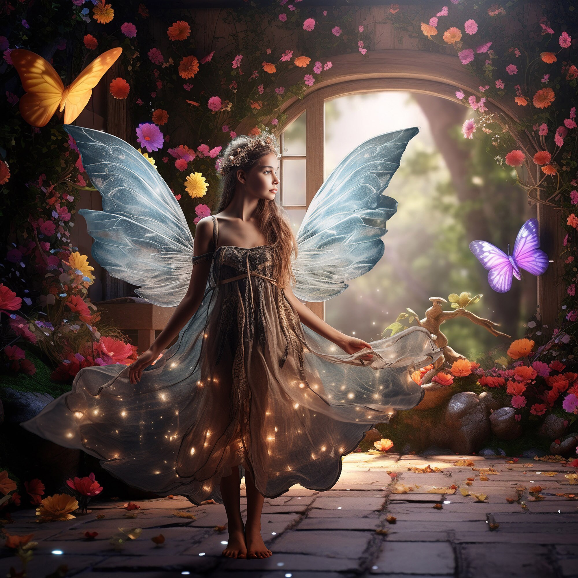 11 Magical Garden Backdrops, Mystical and Fairy Tale Backgrounds, Photoshop Background Overlays ...