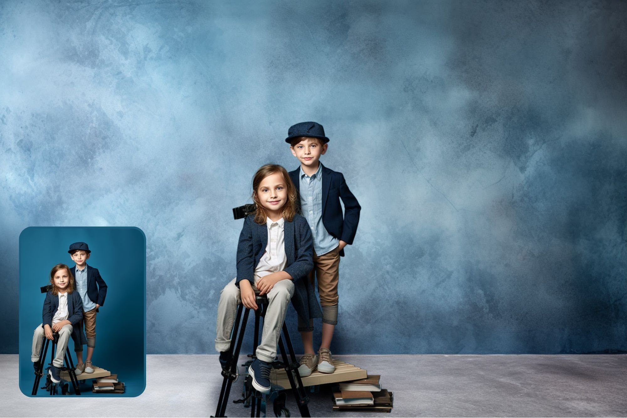 20 Blue Old Master Digital Backdrop Photoday Graduation Maternity ...