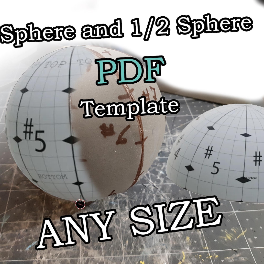 Sphere & Half Sphere Template: DIY Crafting PDF (digital Download) - Etsy