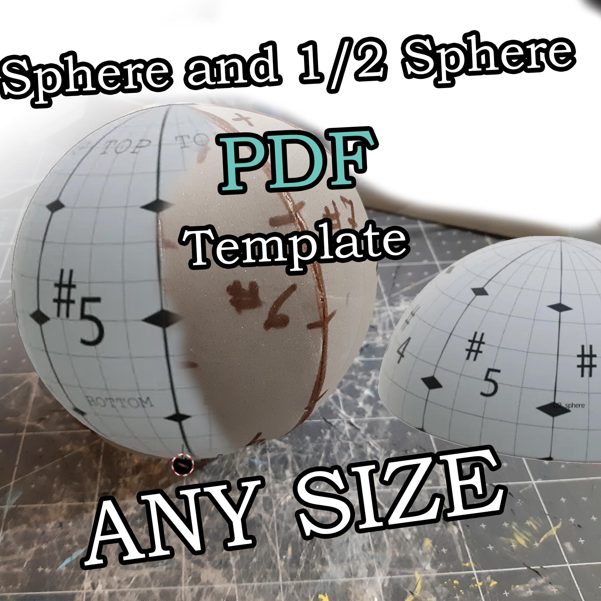 Digital Download - Sphere & Half Sphere Template Printable PDF + PDF ...