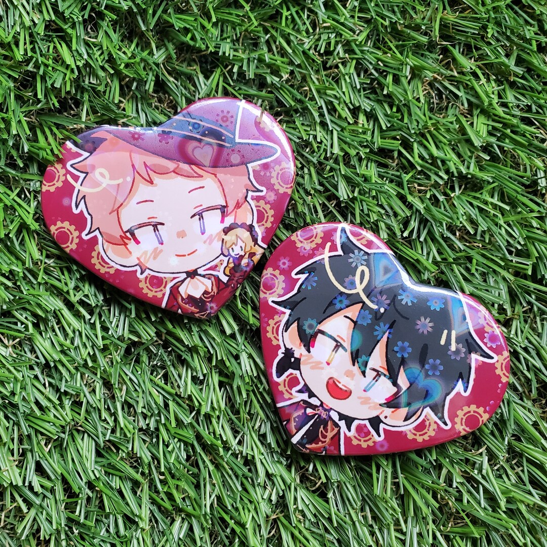Enstars Valkyrie Heart Buttons Holographic - Etsy