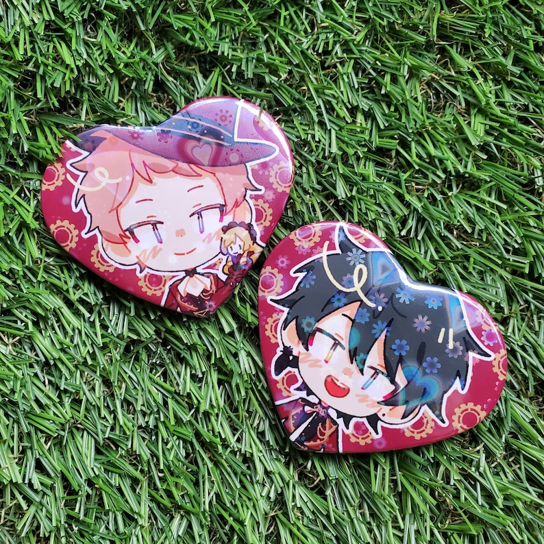 Enstars Valkyrie Heart Buttons Holographic - Etsy