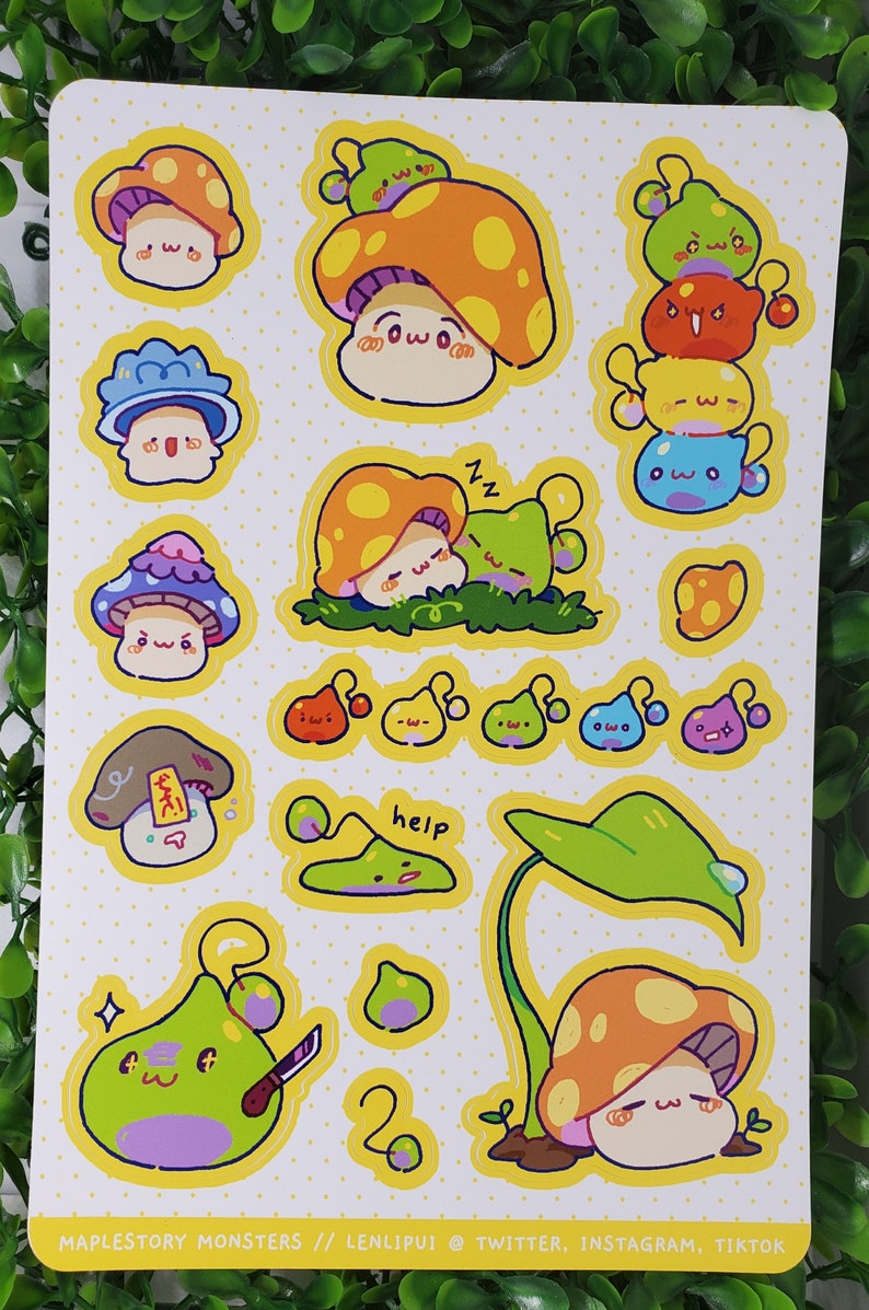 Maplestory // Vinyl Sticker Sheet - Etsy