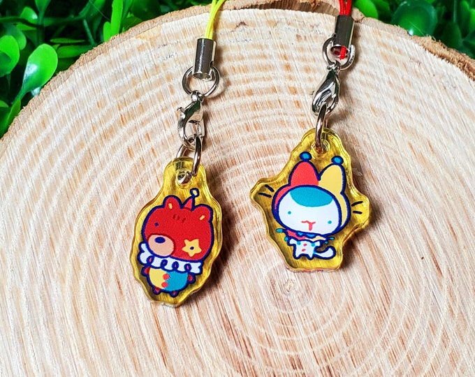 Original Cute Clown Animal Phone Charms - Etsy