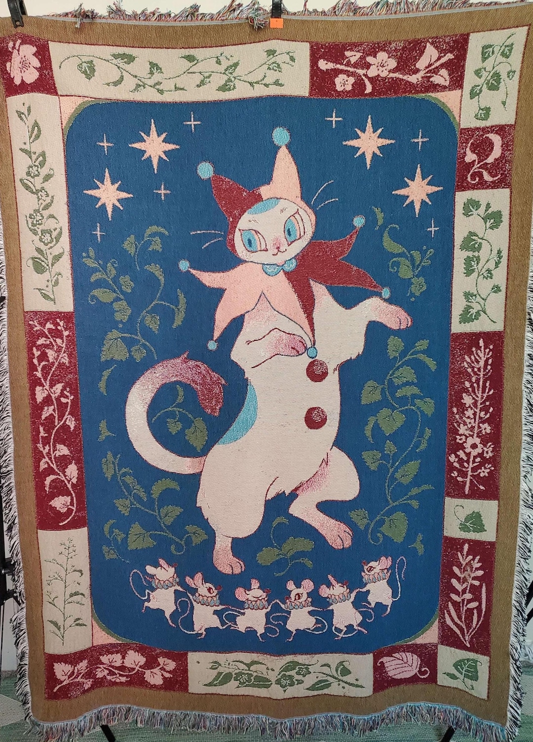 Original Soft Tapestry Cat Mouse Circus Dance - Etsy