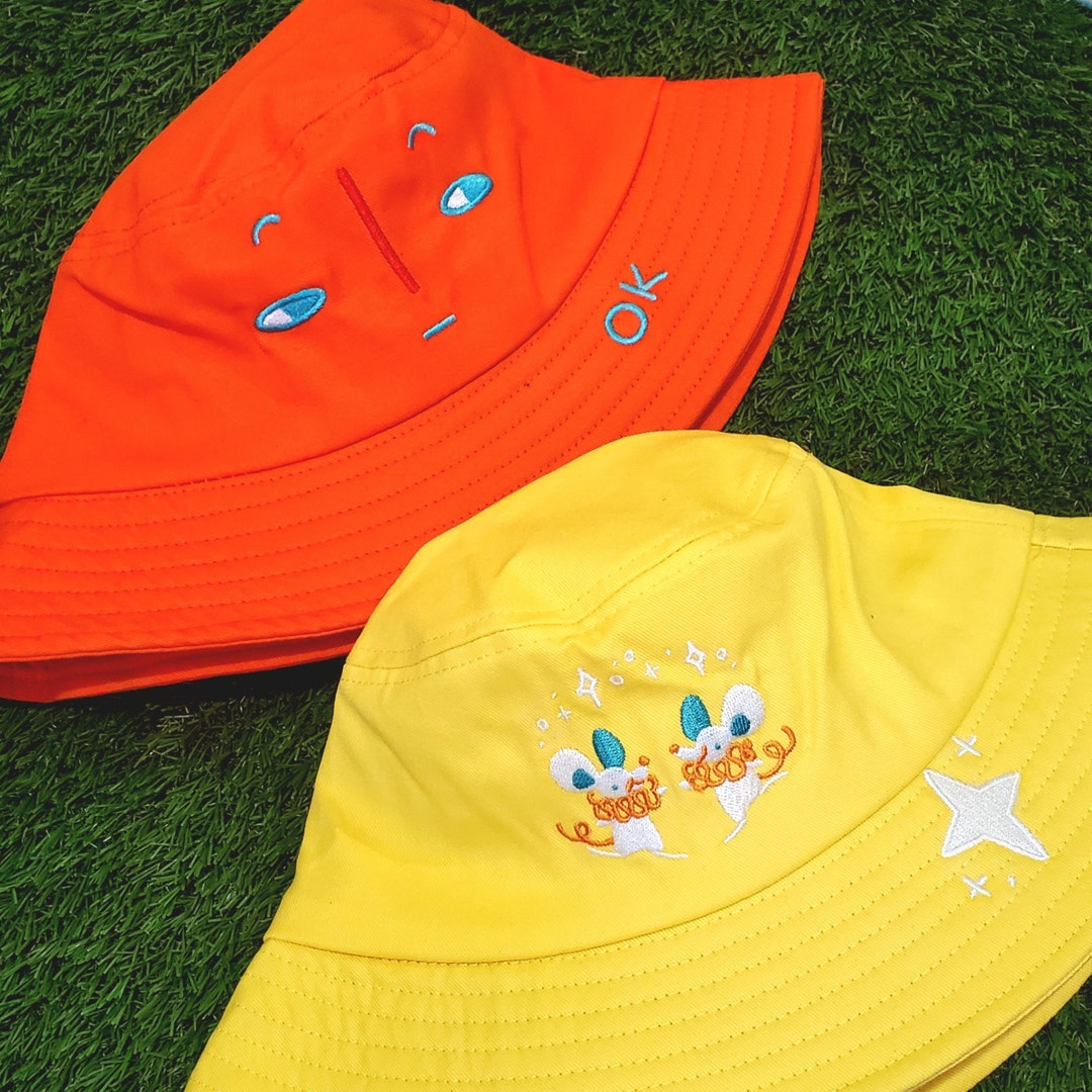 Original Cute Embroidered Bucket Hats - Etsy