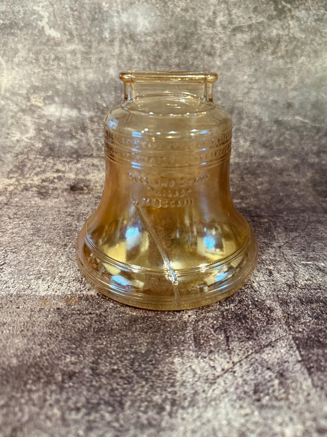 1976 Liberty Bell Amber Carnival Glass Coin Bank - Etsy