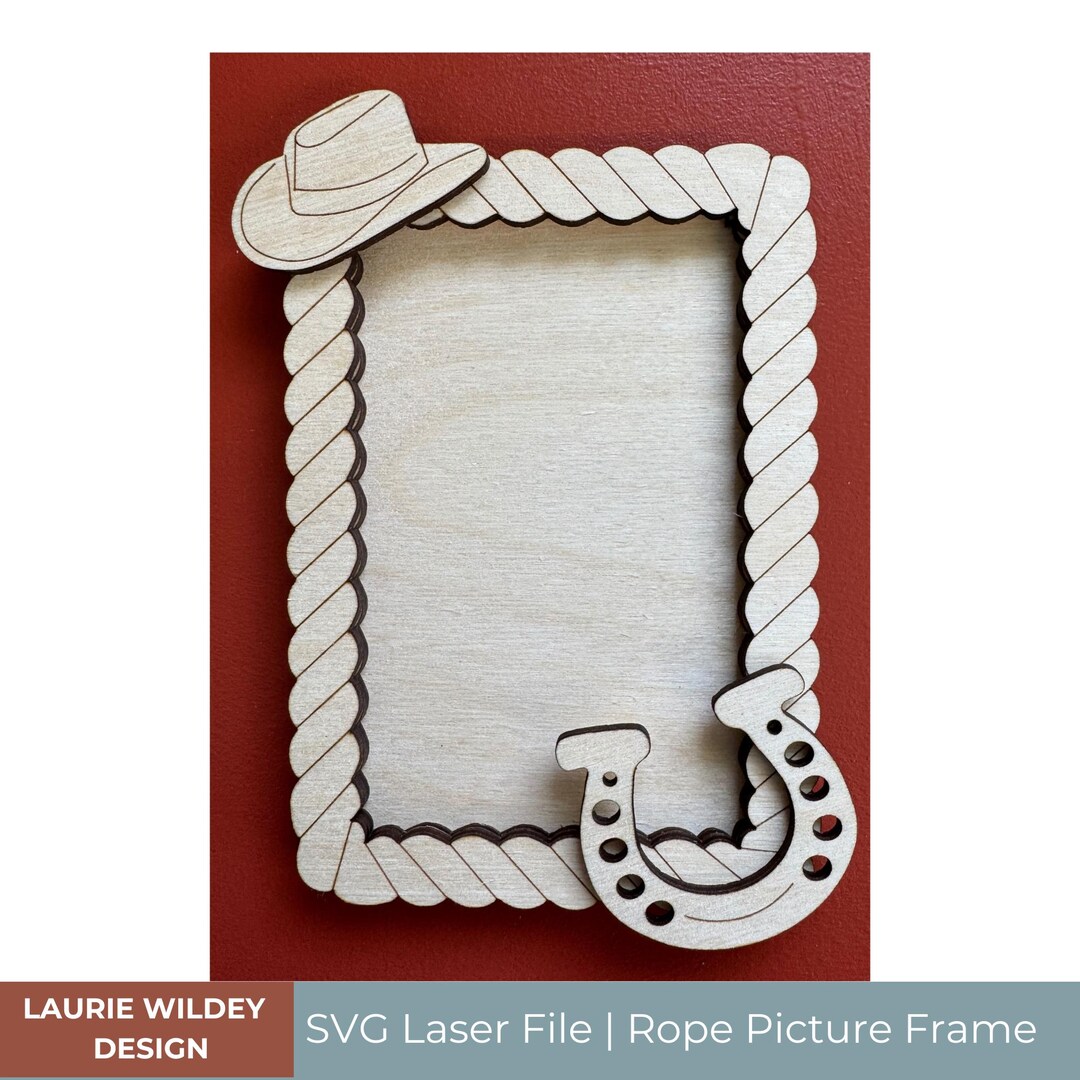SVG | Picture Frame | Rope Boder | Western Theme | Cowboy Hat ...