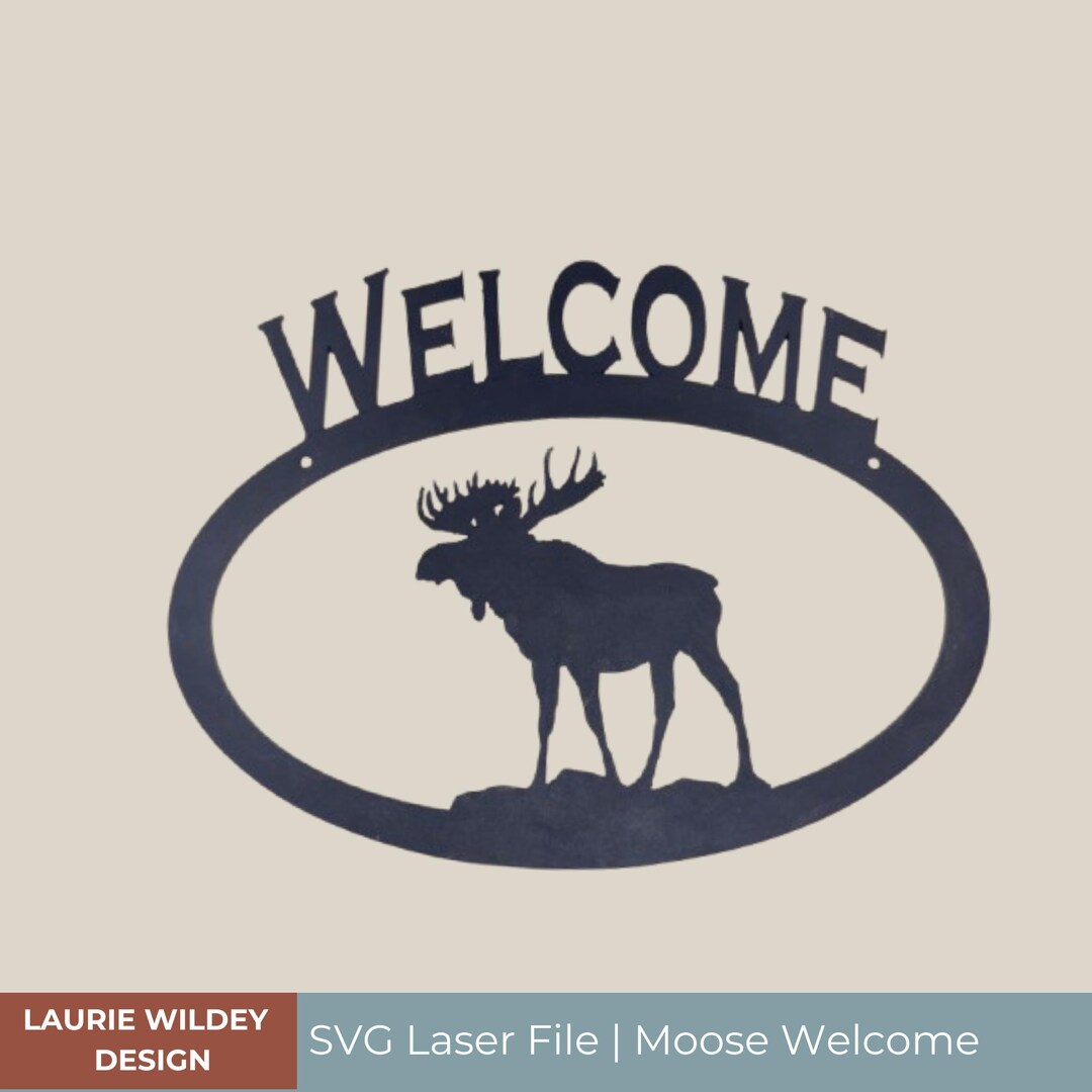 SVG | Moose Welcome Sign - Etsy